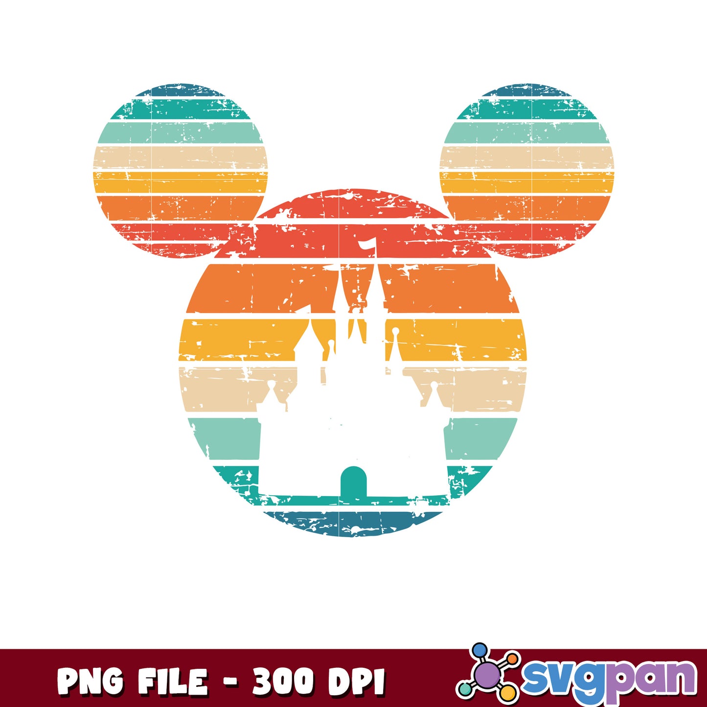Vintage Mickey Mouse Castle PNG – svgpan