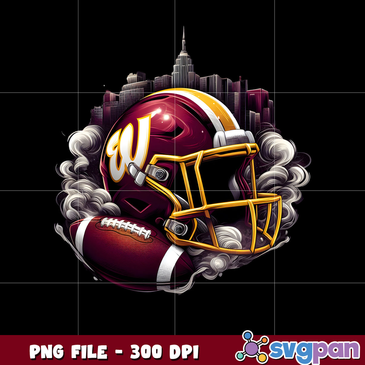 Washinton commanders logo smoke helmet illustration png, nfl team helm ...