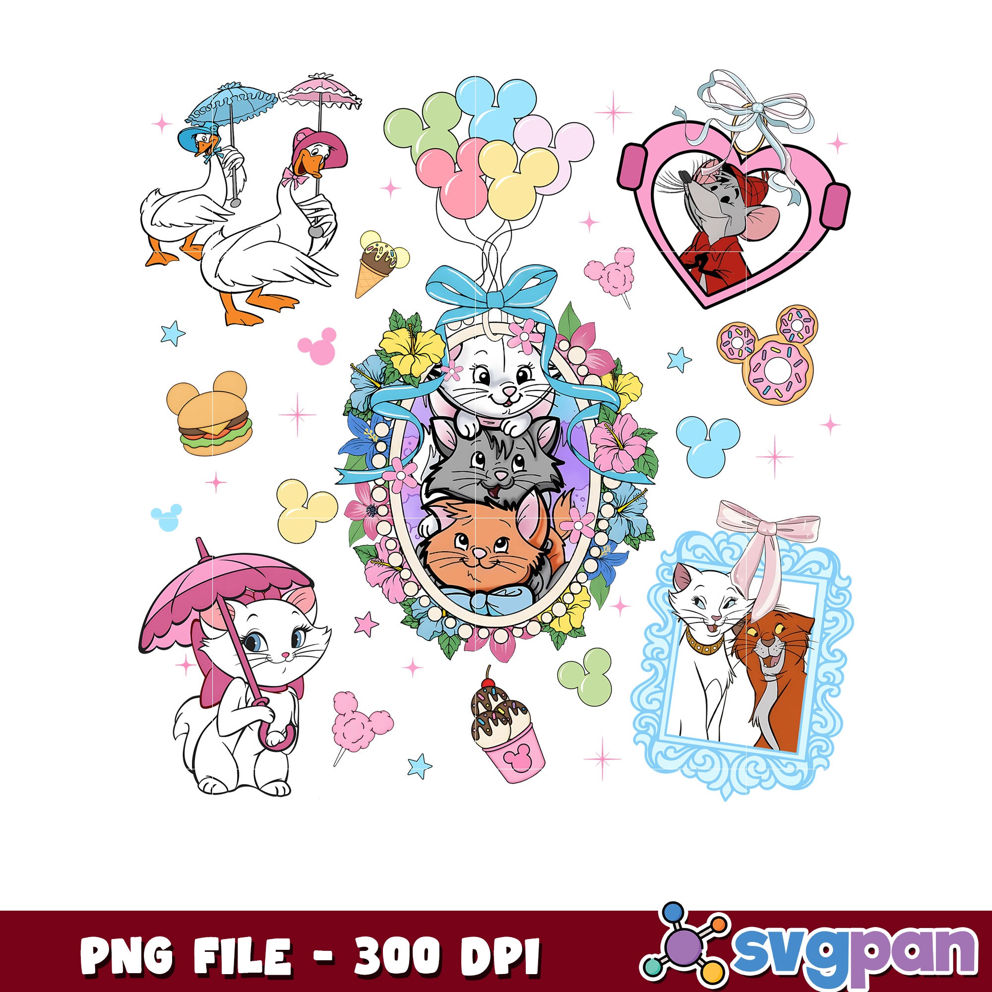 White cat characters design png, disney characters png, disneyland evn ...