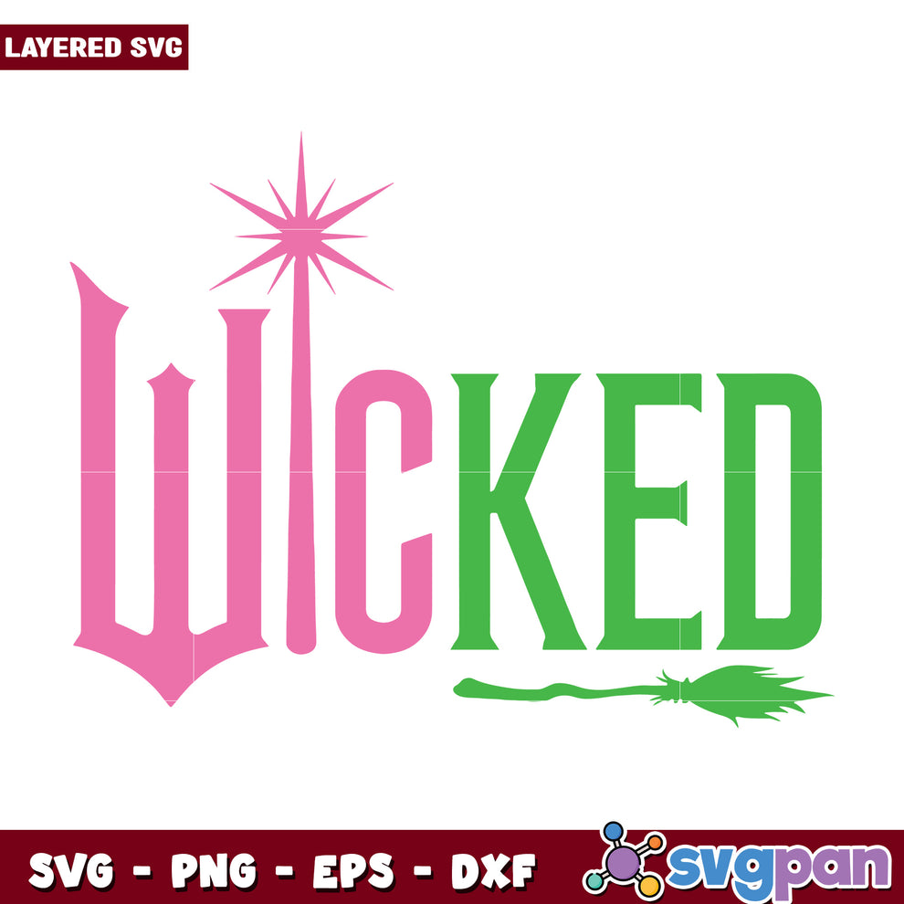 Wicked movie logo design svg, wicked movie logo svg, wicked movie svg ...