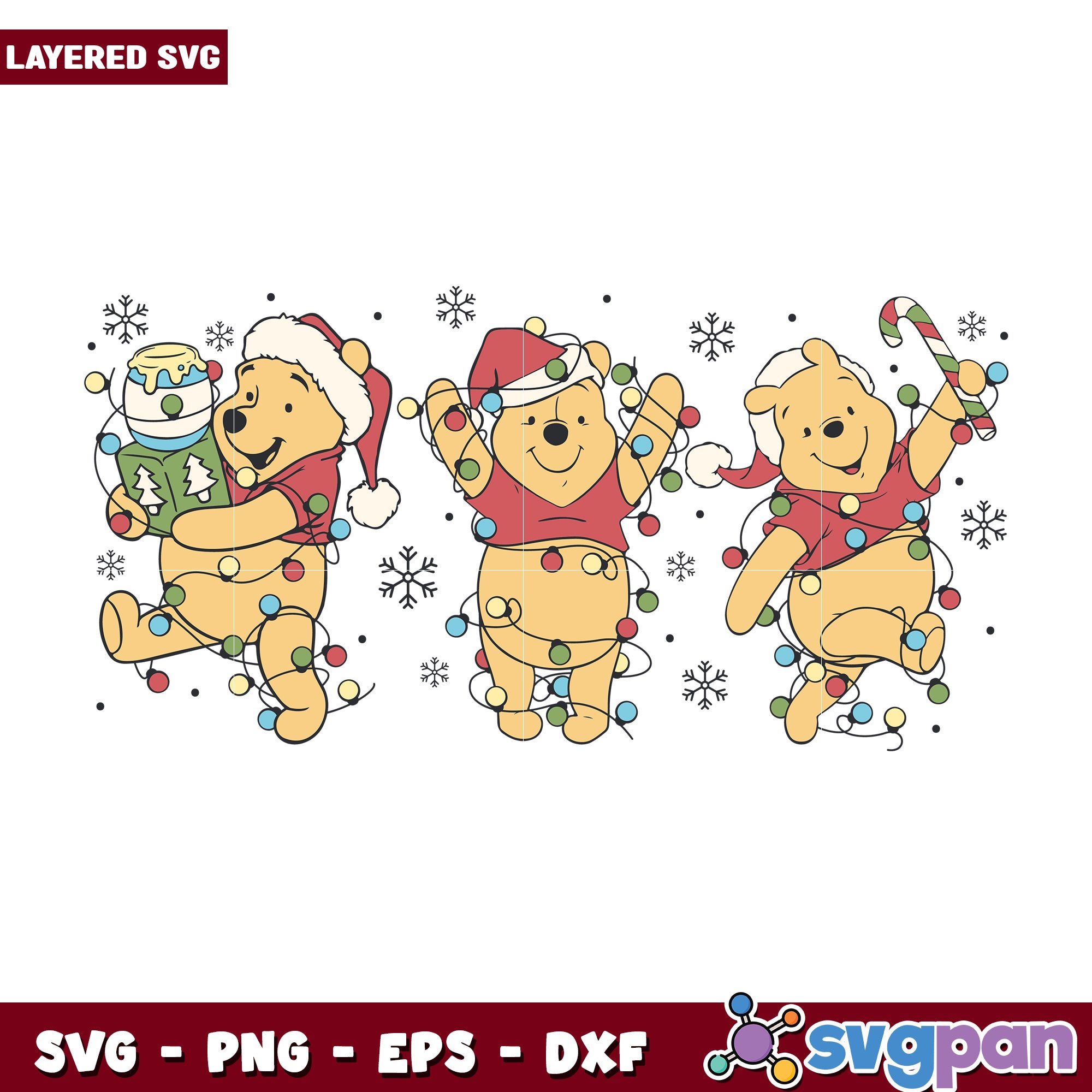 Winnie the pooh svg, disney characters svg, christmas logo svg – svgpan