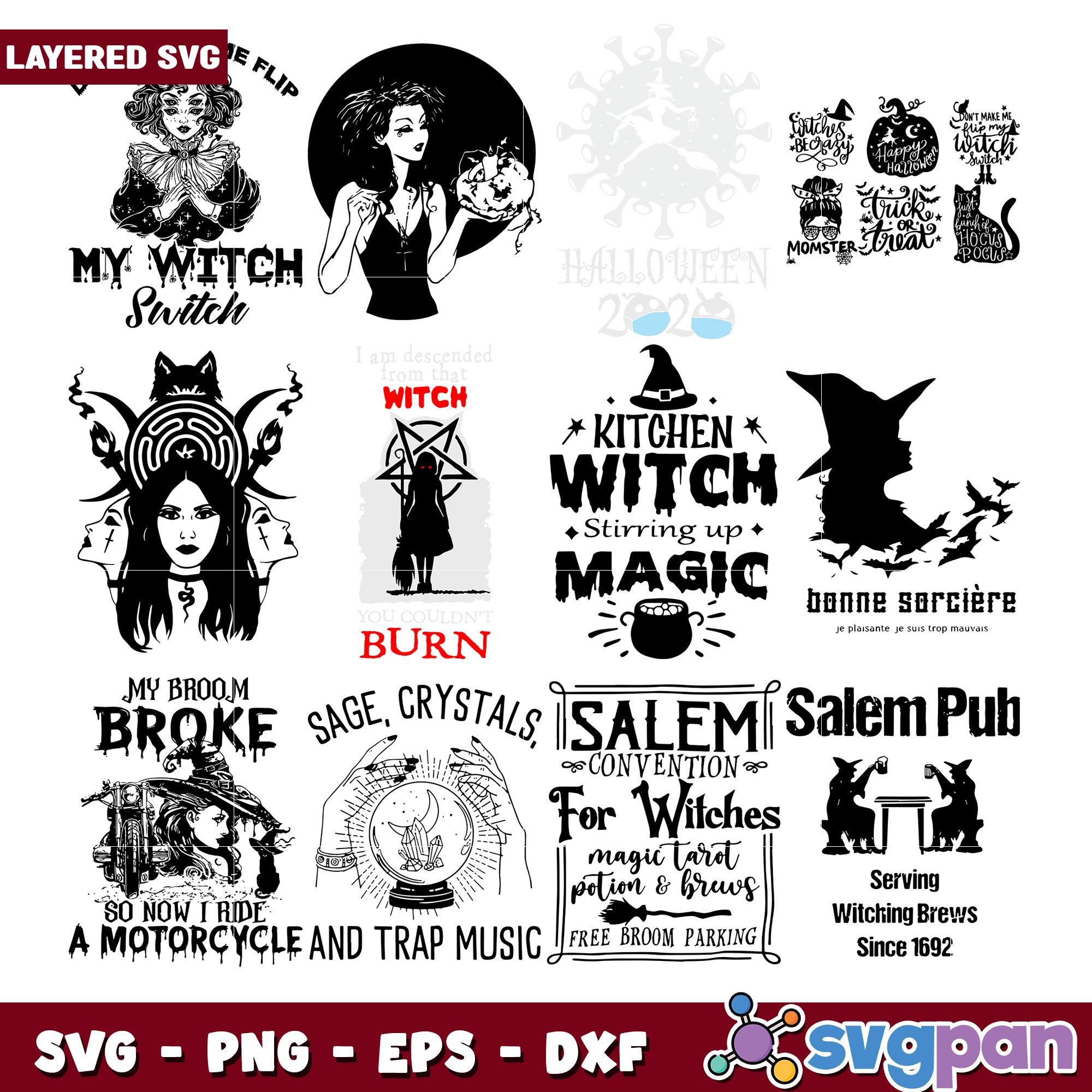 Witchy SVG Bundle for Halloween Crafting Fun – svgpan