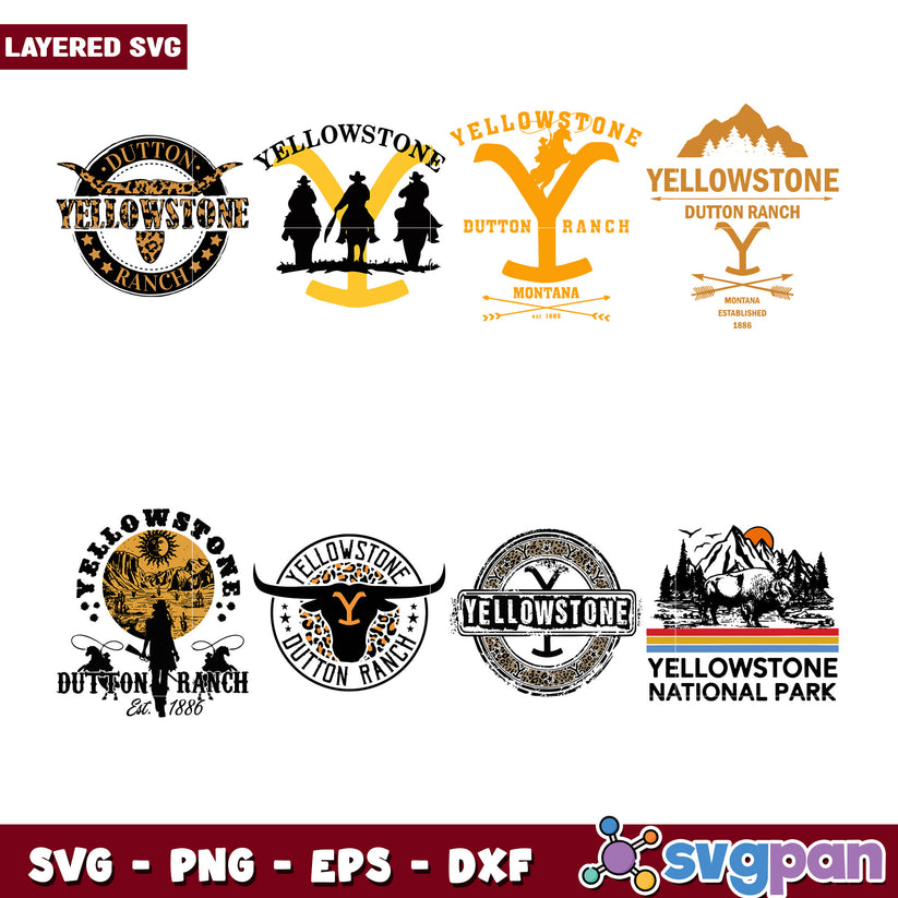 Yellowstone Dutton Ranch SVG Bundle – svgpan