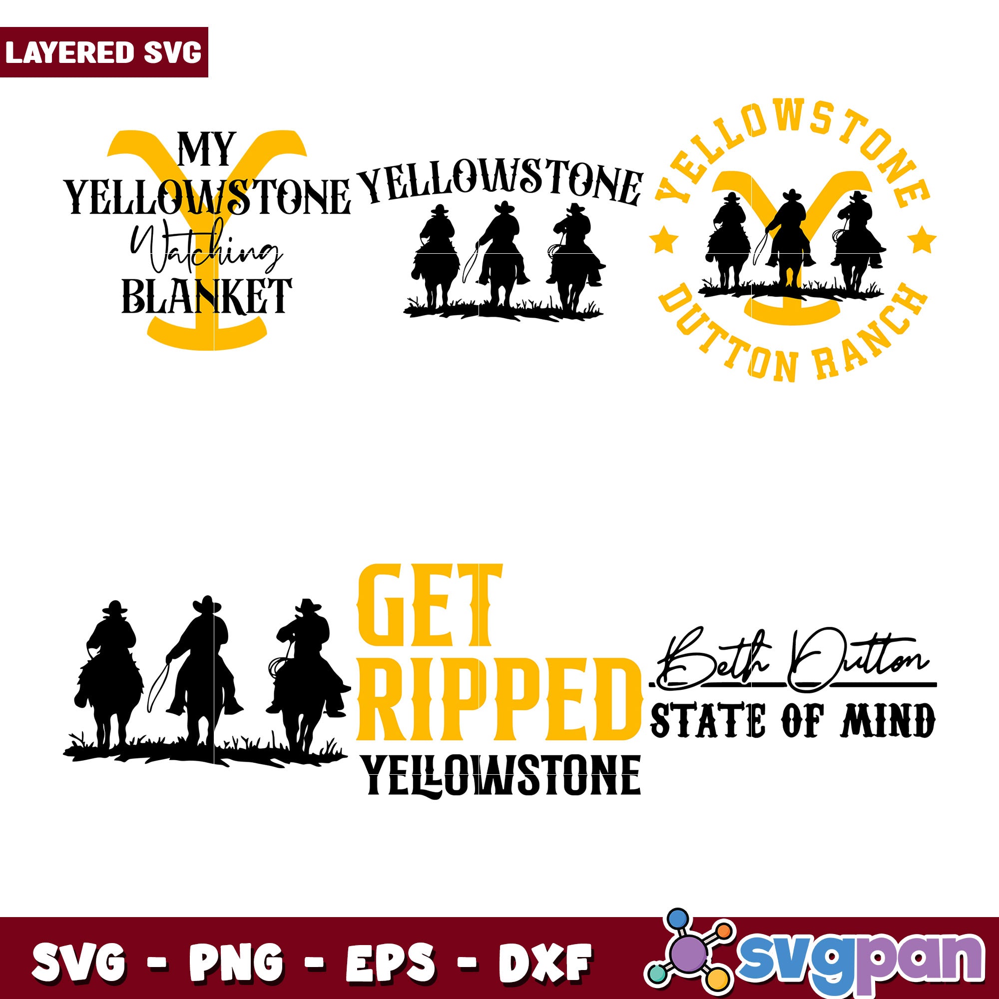 Yellowstone Inspired SVG Bundle for Crafting Fun – svgpan