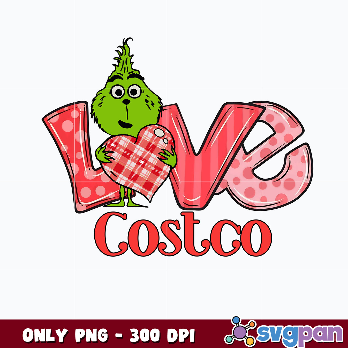 The Grinch Hugs Heart Love png – svgpan