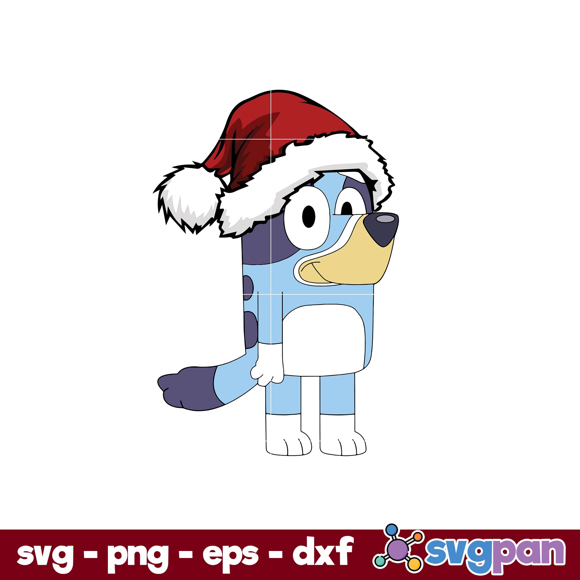 Bluey Santa Claus Hat Christmas SVG, Christmas SVG, PNG, DXF, EPS File ...