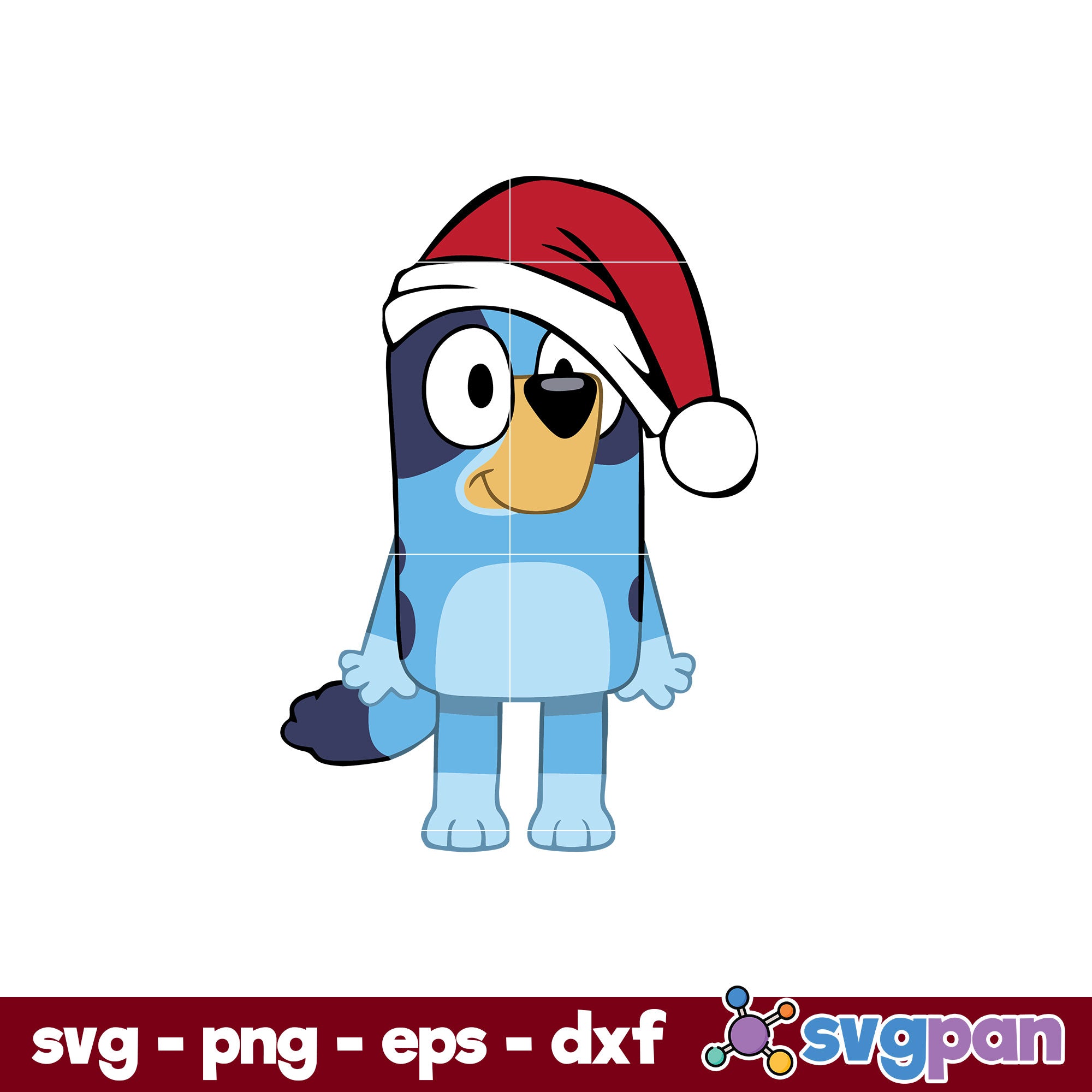 Bluey Santa Claus Christmas SVG, Christmas SVG, PNG, DXF, EPS File ...