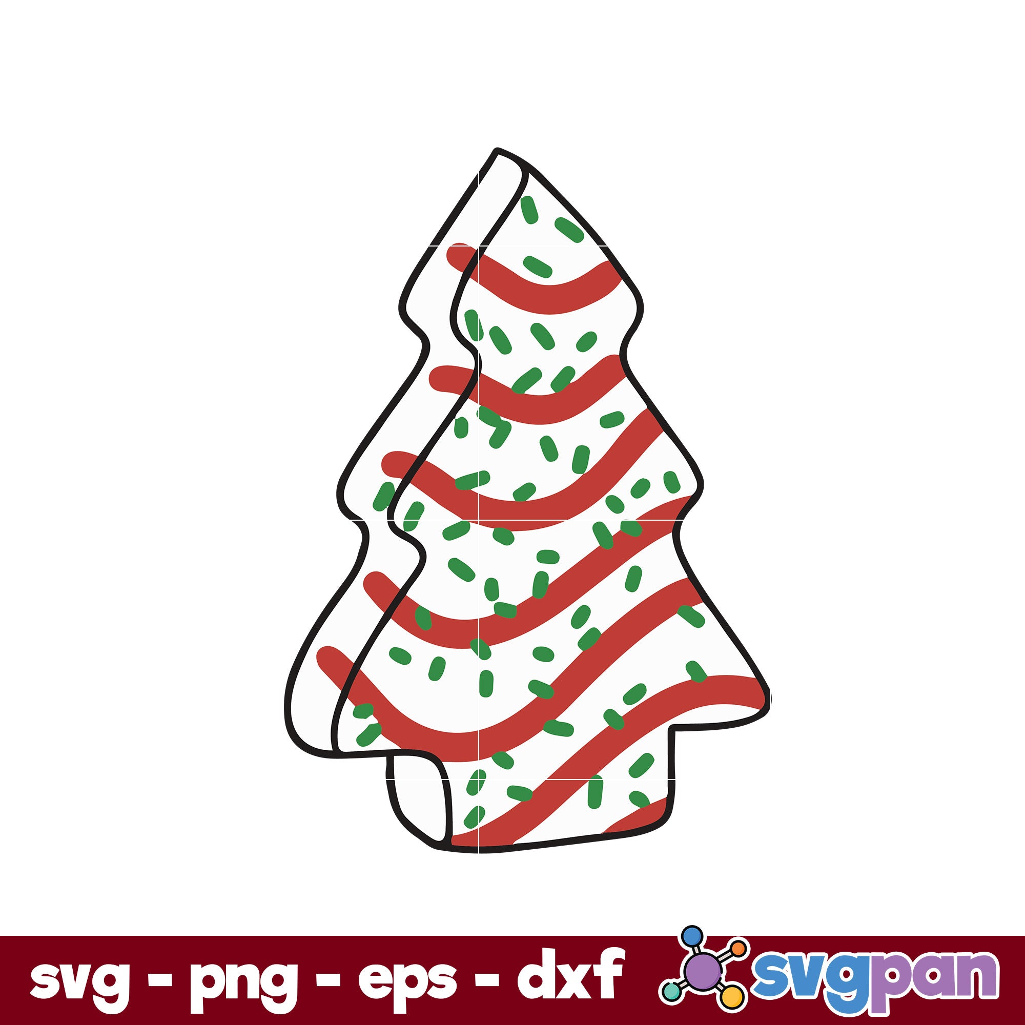 Christmas Tree Cake SVG, Candy Christmas SVG, Christmas SVG – svgpan