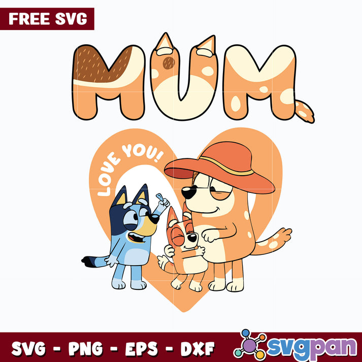 Bluey mom svg, bluey svg, png, eps, dxf, Instant Download – svgpan