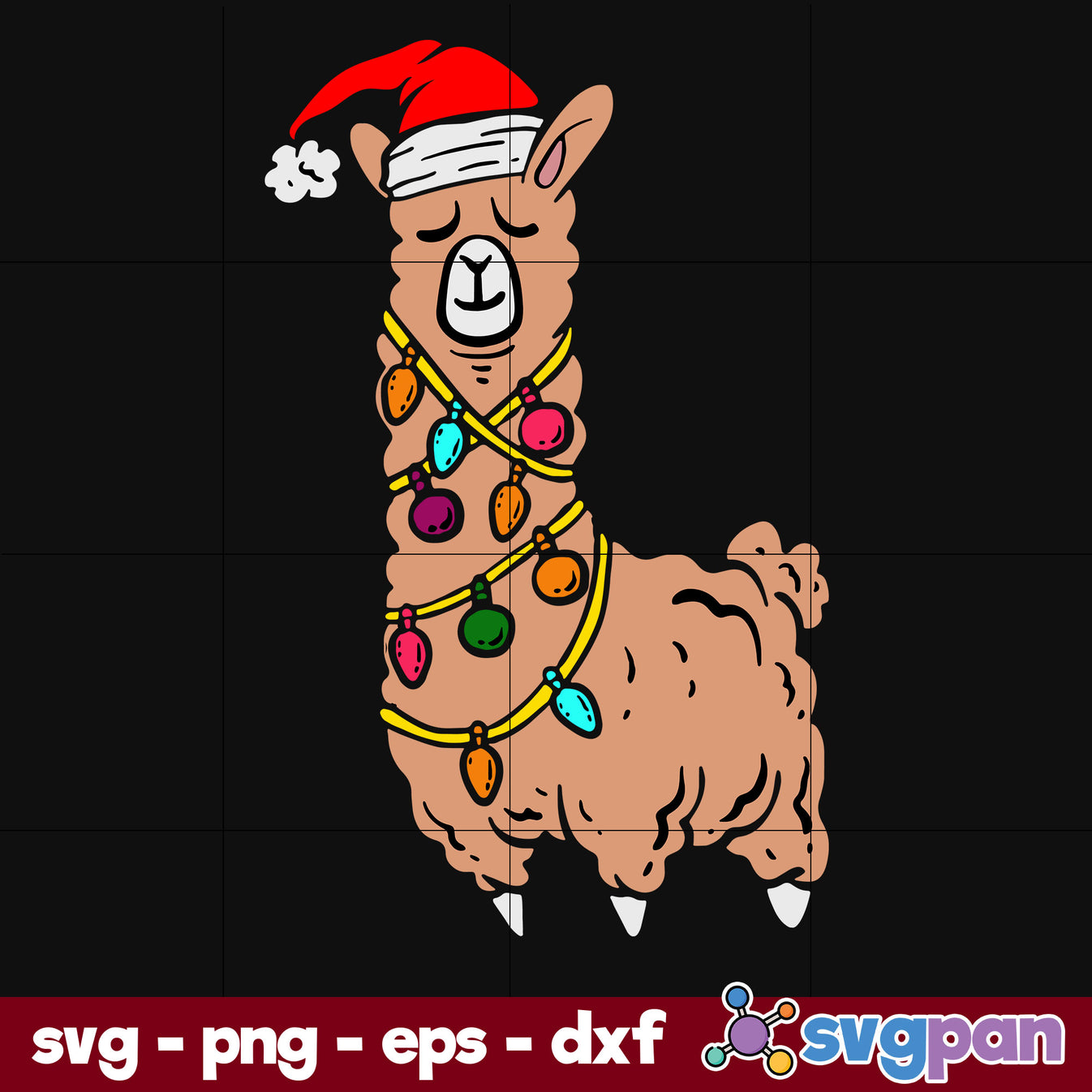 Fleece Navidad Feliz Llamadad Fa La Llama Alpaca Christmas SVG, Christ ...