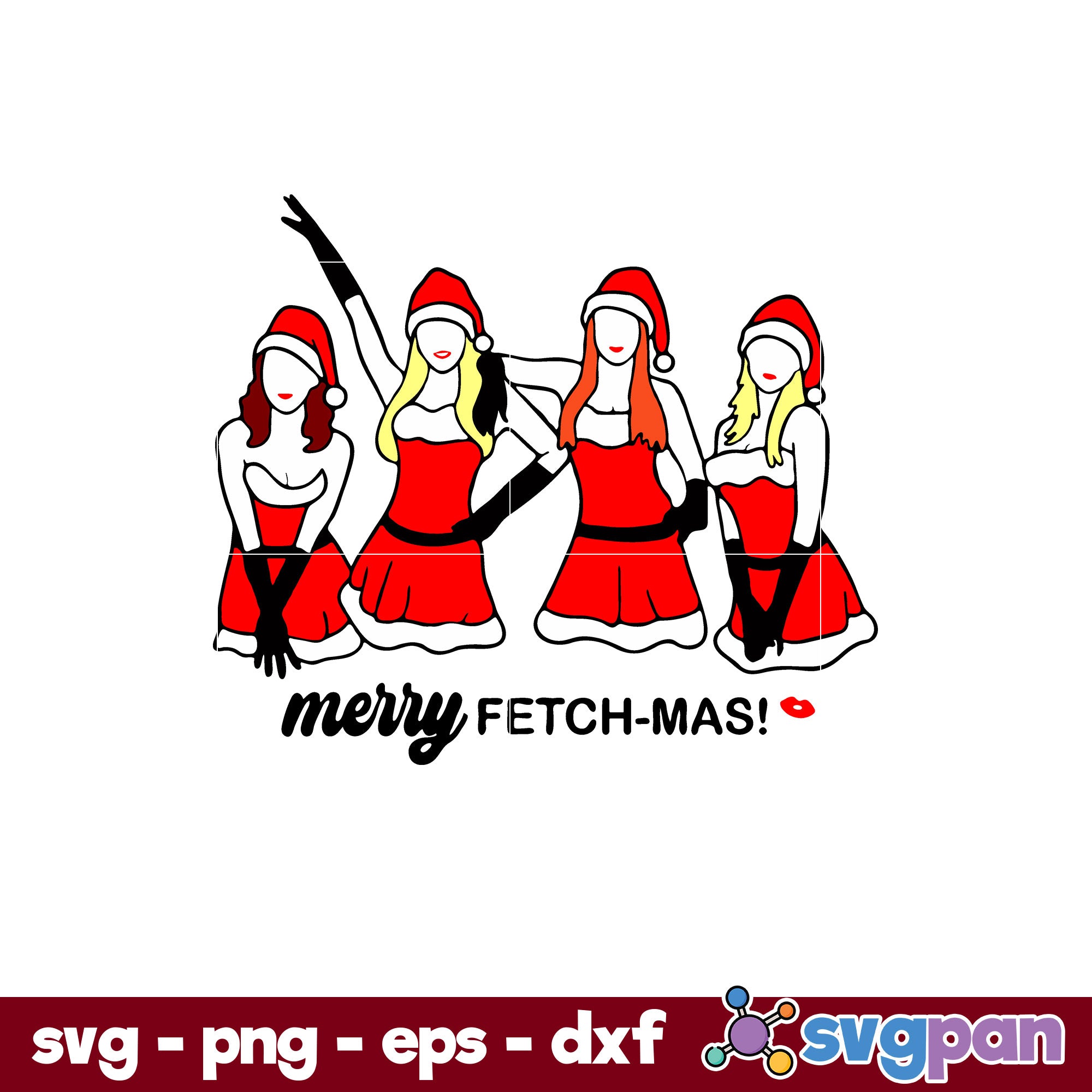 Merry Fetchmas Mean Girls Christmas SVG, Christmas SVG, PNG DXF EPS Di ...