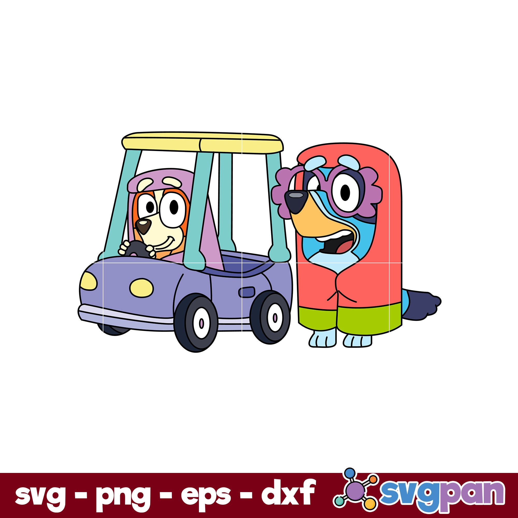 Granny Rita and Janet Cartoon SVG, Bluey SVG, Cartoon SVG File. – svgpan